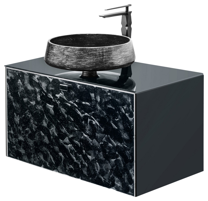 Raisa Luxury Wall mount Bathroom Vanity, Single Sink, Wall-mounted ...