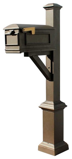 Westhaven System With Lewiston Mailbox, Square Base, Pyramid Finial ...
