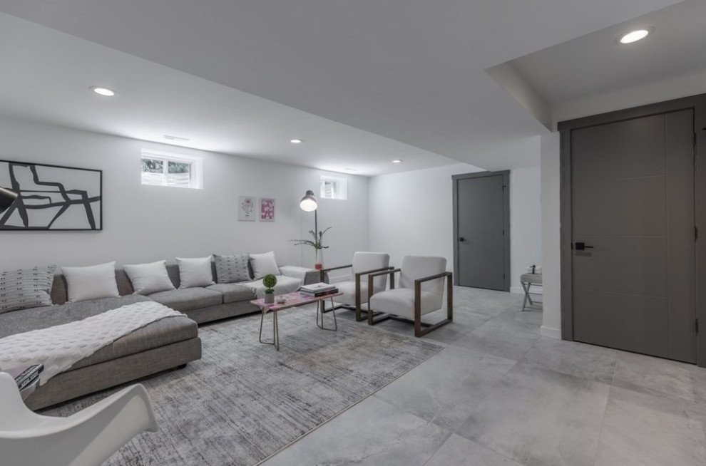 46 Beverly - Modern Contemporary - Contemporary - Basement - Boston ...