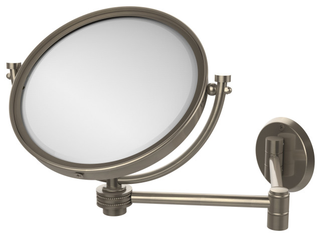 8" Wall Mounted Extending Make-Up Mirror 3X Magnification ...