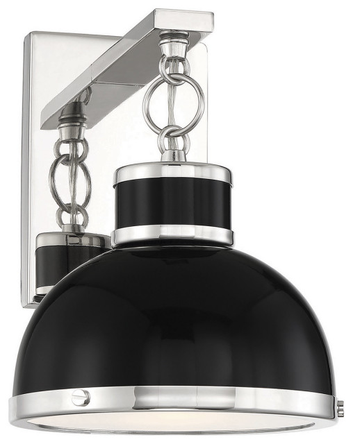 Savoy House 9-8884-1-173 One Light Wall Sconce Corning Black W ...