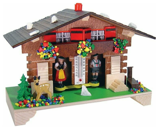 River City Clocks 1020T-06 German Weather house Clock With Deer and ...