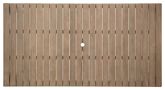 Classic Patio Dining Table, Eucalyptus Wood Construction & Slatted Top ...