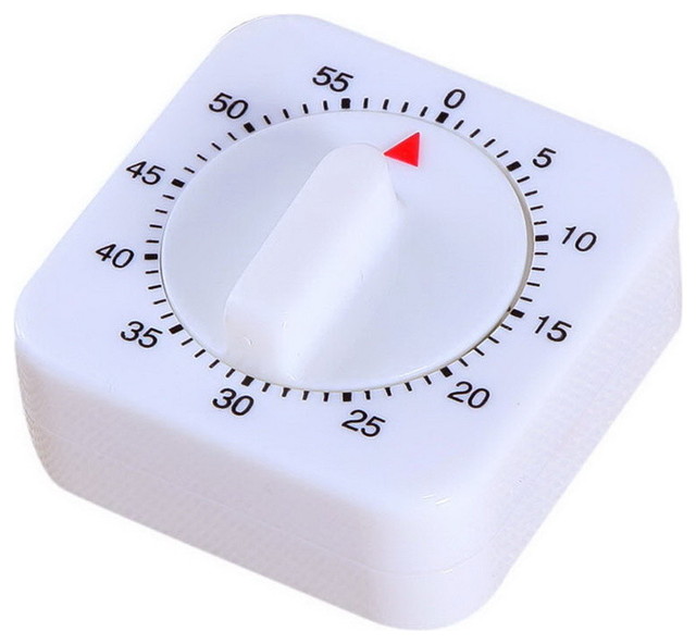 60 Minute Square Style White Kitchen Work Digital Timer Student ...