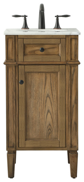 18" Single Bathroom Vanity, Driftwood, Vf12518Dw - Transitional ...