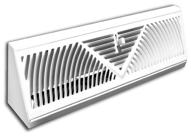 Tru Aire Floor Baseboard Diffuser, White, 24" - Contemporary ...