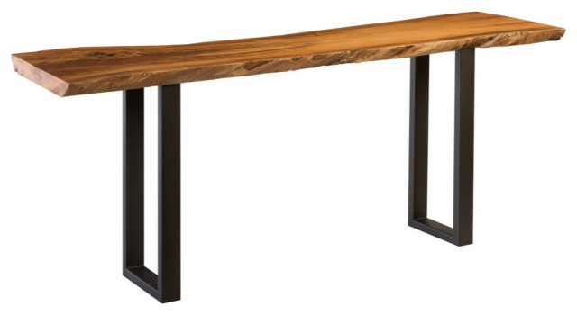 Wood Console Table, Metal U Legs - Rustic - Console Tables - by ...