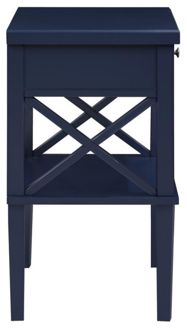 Marta Midnight Blue Nightstand - Contemporary - Nightstands And Bedside ...