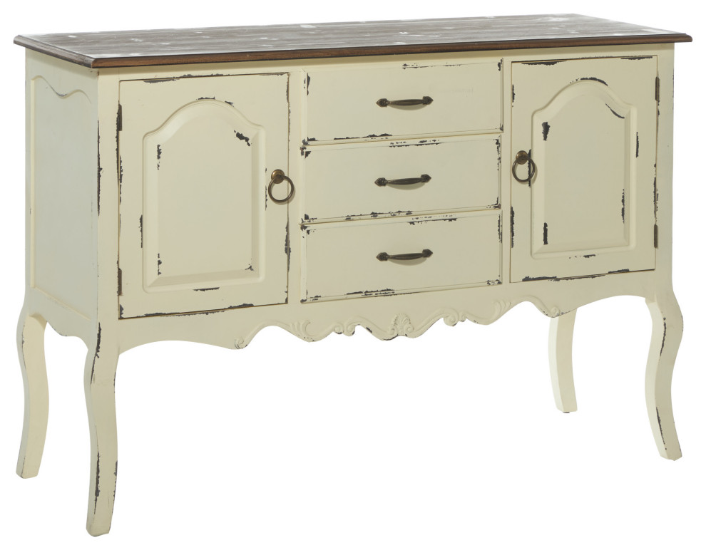 Farmhouse White Wood Buffet 35020 - French Country - Buffets And ...