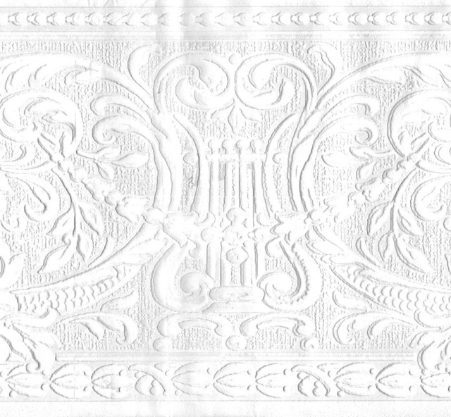 Paintable Wallpaper Border Vintage Victorian White 6.75"x15 ...