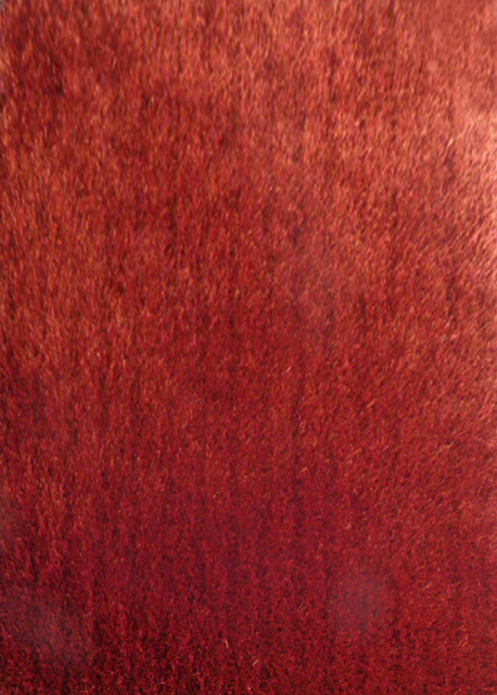 Authentic Solid Red Shaggy Hand-Tufted Area Rug, 5'x7' - Contemporary ...