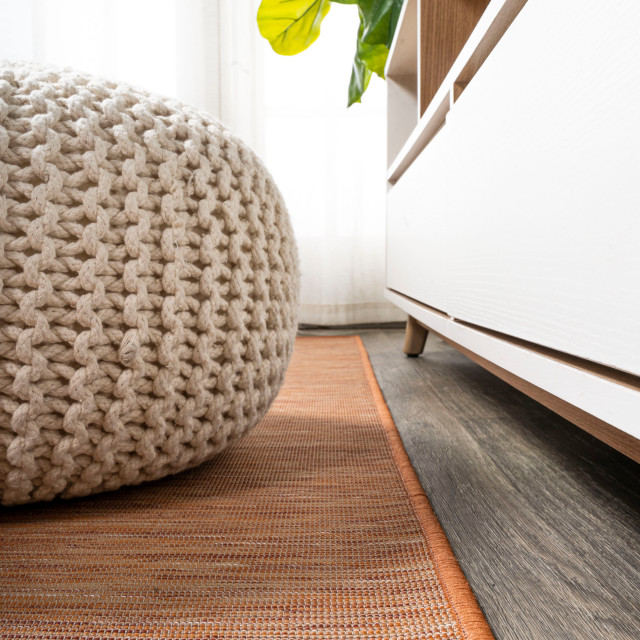 Ethan Modern Flatweave Solid, 6' Square - Transitional - Area Rugs - by ...