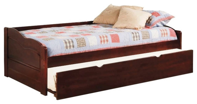 Furniture of America Bateman Wood Daybed with Care Kit in Cherry ...