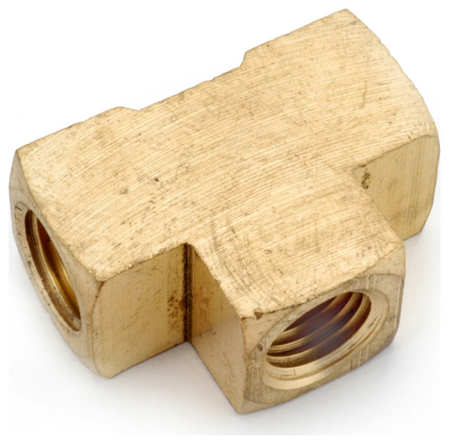 Anderson Metals 756101-02 Lead Free Brass Tee, 1/8", 1/8" - Traditional ...