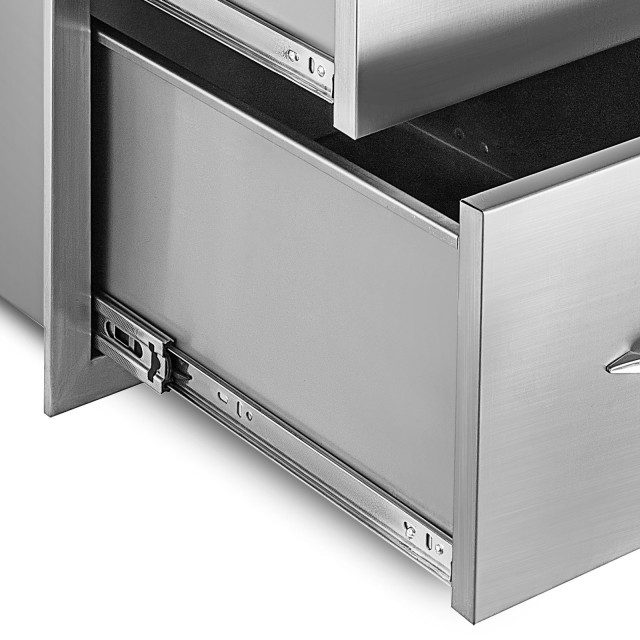 Outdoor Kitchen Drawers Flush Mount Stainless Steel BBQ Drawers, 17w X ...