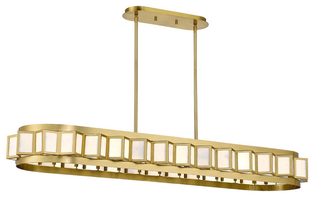 Savoy House Gideon Eight Light Linear Chandelier - Transitional ...