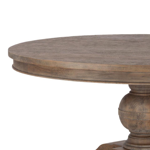 Chatham Downs 72-Inch Round Dining Table in Weathered Teak Finish ...