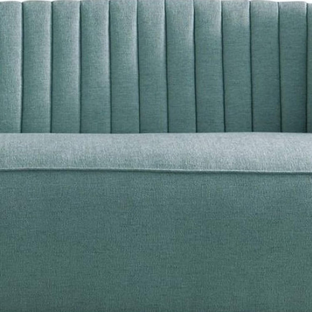Benzara BM226712 Vertical Channel Stitching Sofa, Pillow/Curved Back ...