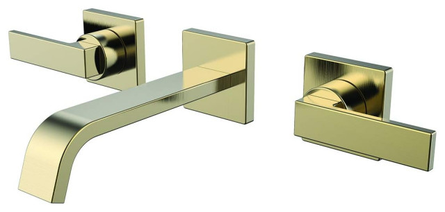 Wall Mounted Bathroom Faucet, Elegant Design With 2 Levers - Modern ...