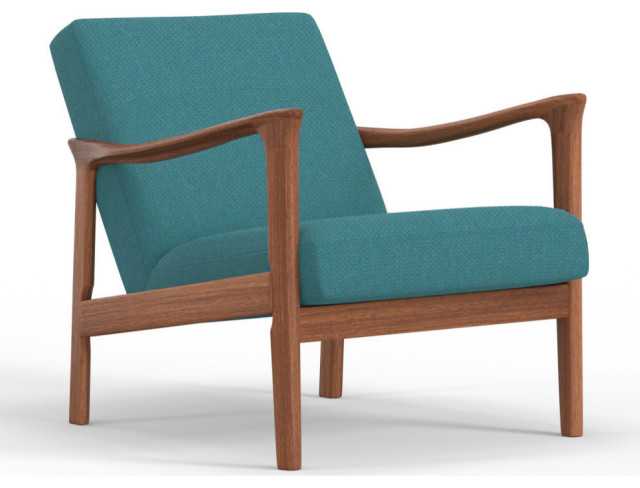 Zephyr Lounge Chair, Turquoise - Midcentury - Armchairs And Accent ...