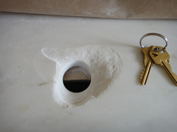 chipped marble during install