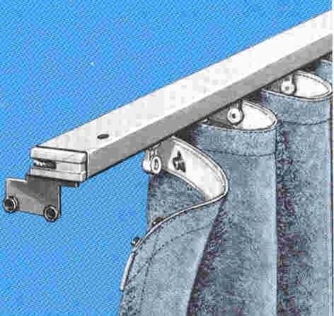 Ripplefold hardware curtain