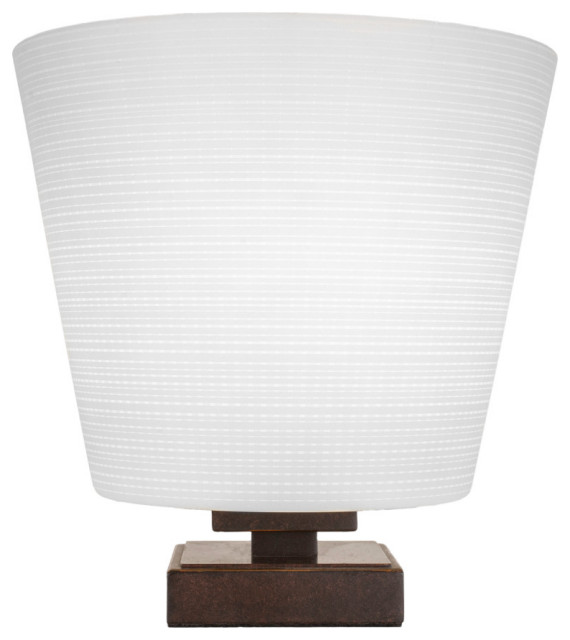 Luna 1-Light Table Lamp, Dark Granite/White Matrix - Transitional ...