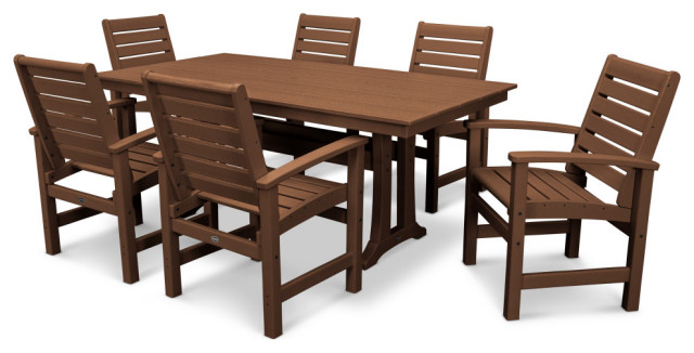 POLYWOOD Signature 7 Piece Farmhouse Dining Set - Transitional ...