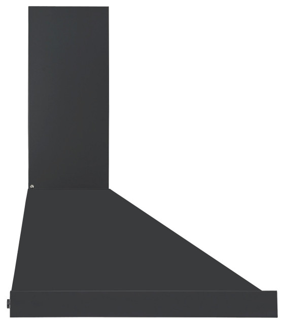 Ancona 36" 450 CFM Convertible Wall Pyramid Range Hood, Black Stainless ...