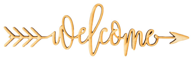 Welcome Right Arrow Wood Sign Home Decor, 18" Wide X 6" Tall ...