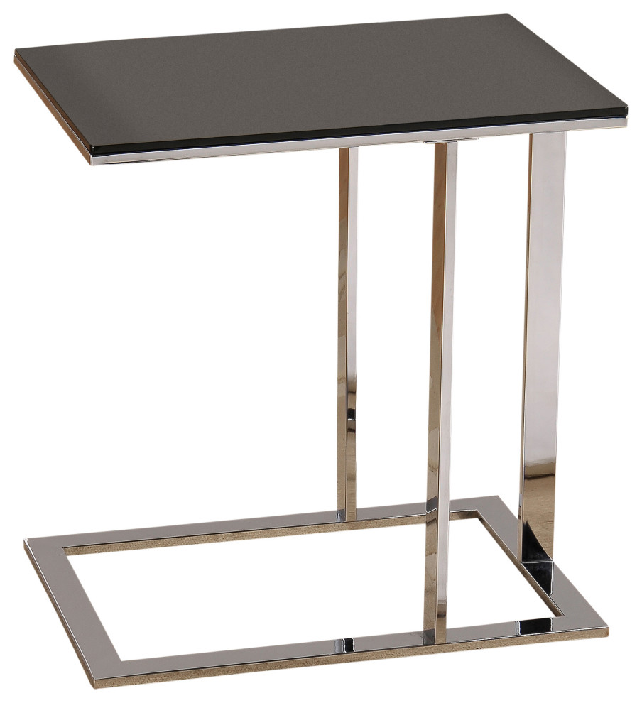 Metal And Glass Rectangular Accent Table - Contemporary - Side Tables ...