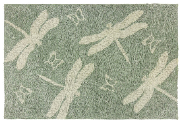JellyBean Accent Rug Dragonfly Field - Contemporary - Outdoor Rugs - by ...