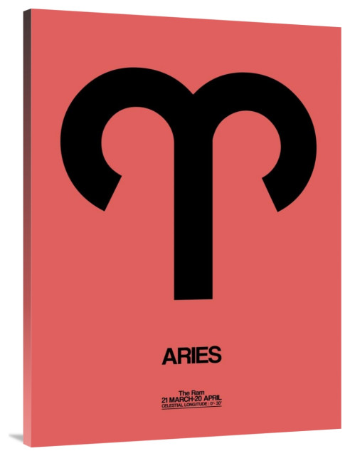 "Aries Zodiac Sign Black" Fine Art Print, 36" x 48" - Modern - Prints ...