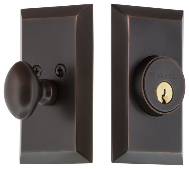 Studio Plate Single Cylinder Deadbolt, Timeless Bronze, Backset Size: 2 ...