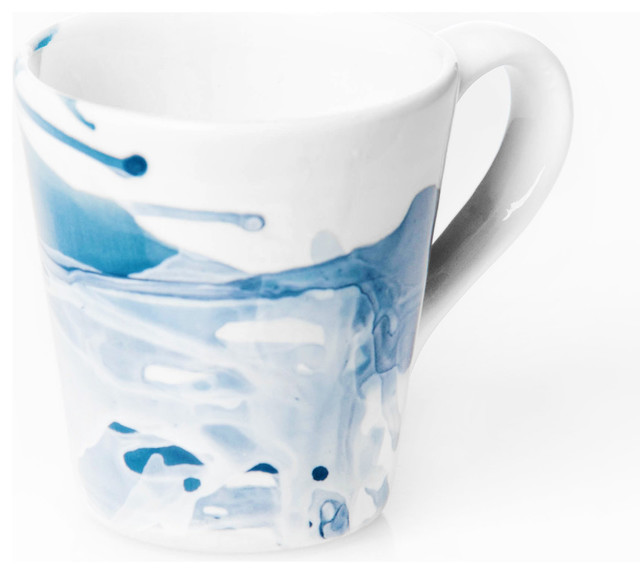 Splash Mugs, Set of 4, 3.5" Diameter - Contemporary - Mugs - by ...