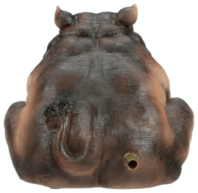 Hanna the Hippo Spitter Piped Statue - Contemporary - Outdoor Fountains ...
