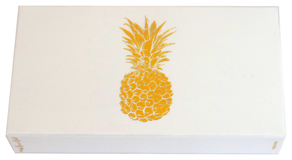 The Joy of Light Designer Matches Gold Pineapple White 4" Collectable ...