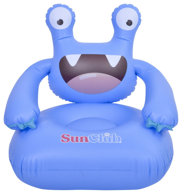 24" Blue Monster Inflatable Poolside Kids Chair - Modern - Pool Toys ...