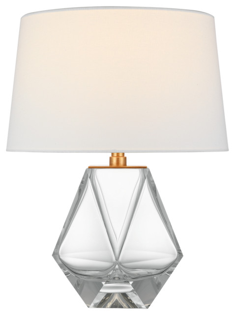 Gemma Small Table Lamp With Linen Shade - Transitional - Table Lamps ...