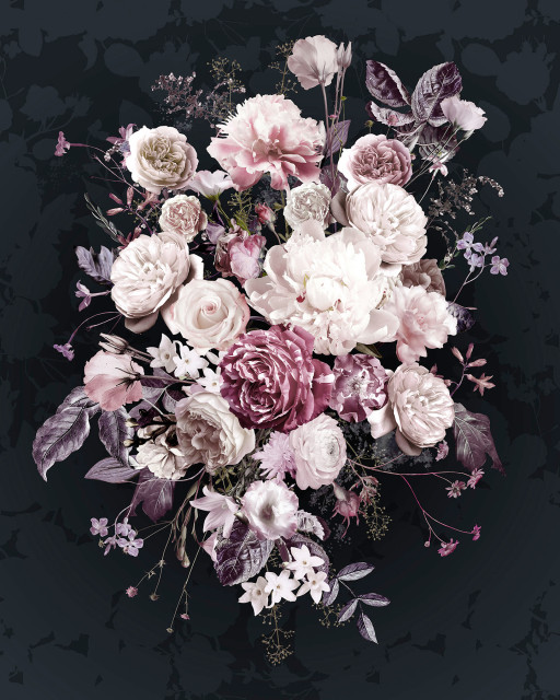 Bouquet Noir Wall Mural - Contemporary - Wallpaper - by Brewster Home ...