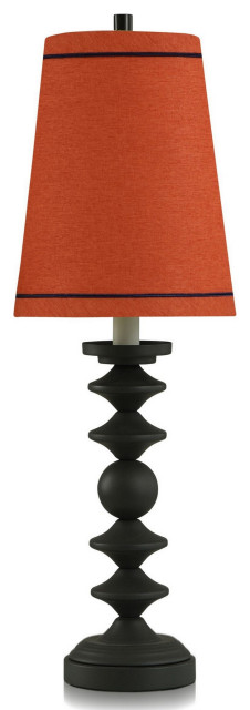 Dann Foley - Table Lamp - Art Deco Geometric Base - Vermilion/Black ...