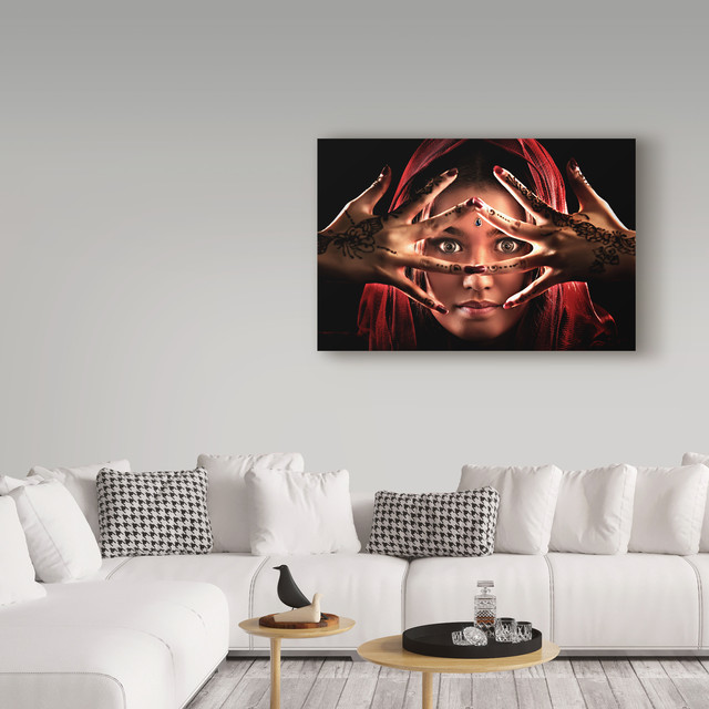 Ivan Lee 'Face Of India' Canvas Art, 19"x12" - Mediterranean - Prints ...