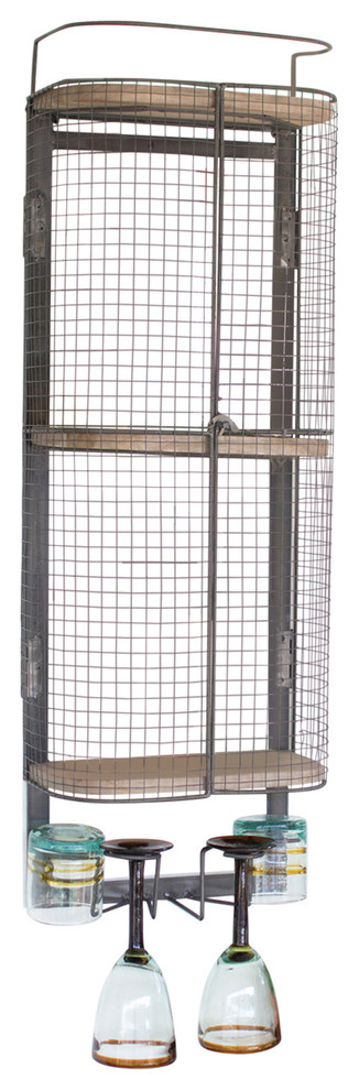 Wire Bar Storage Cabinet - Industrial - Wine And Bar Cabinets - by ...