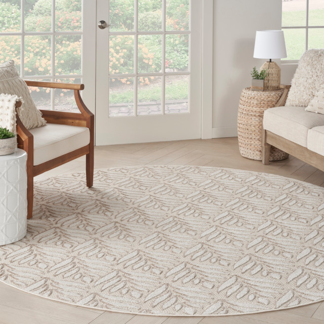 Nourison Home 8' Round Aloha Ivory Gray Area Rug, 7 10 xRound ...