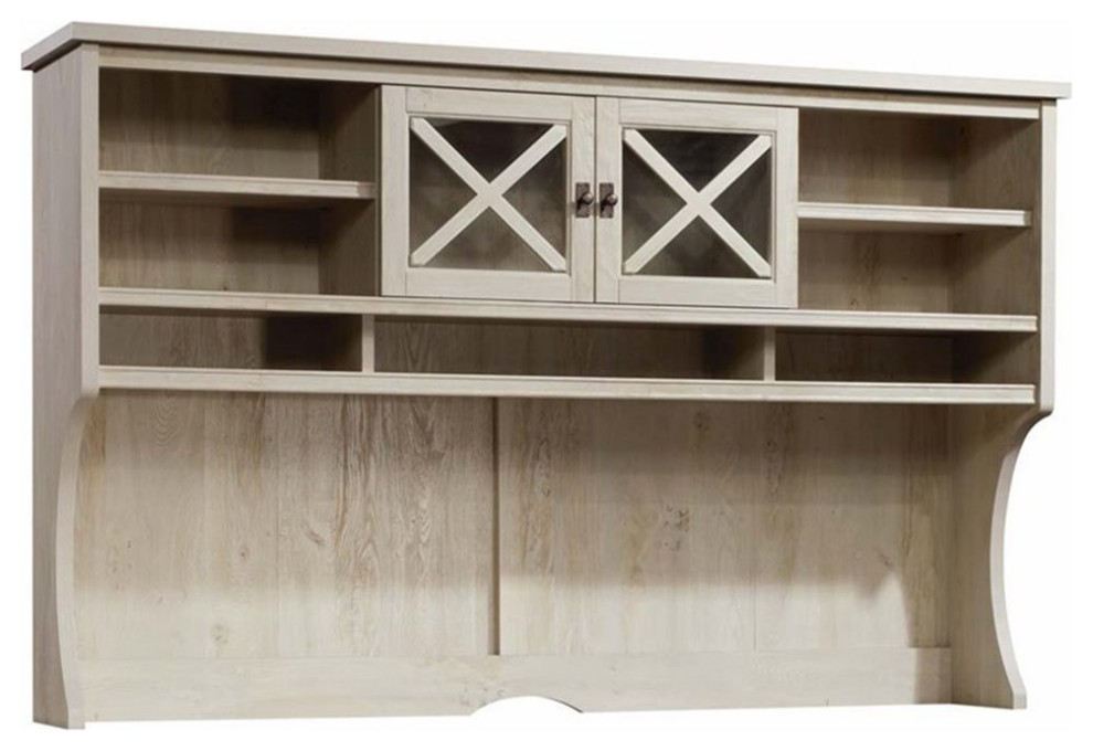 Sauder Costa Engineered Wood L-Shaped Computer Desk in Chalked Chestnut ...