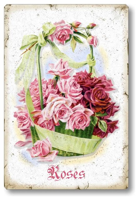 Victorian Pink Roses Sign - Contemporary - Wall Accents - by Fairy ...