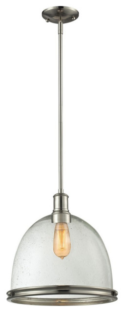 1 Light Pendant in Utilitarian Style - 13 Inches Wide by 14 Inches High ...