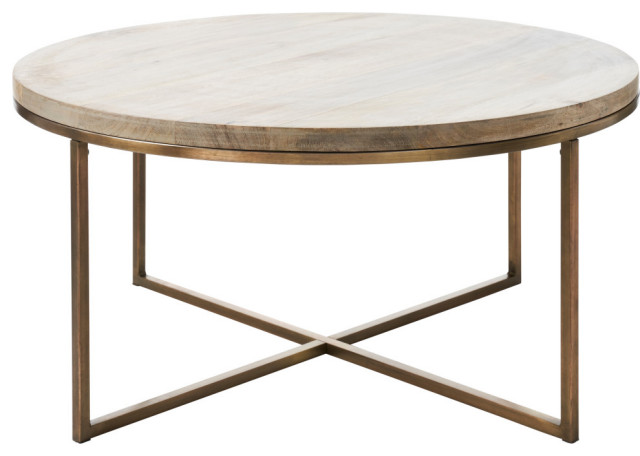 Liana Decorative Round Coffee Table, Medium - Contemporary - Coffee ...