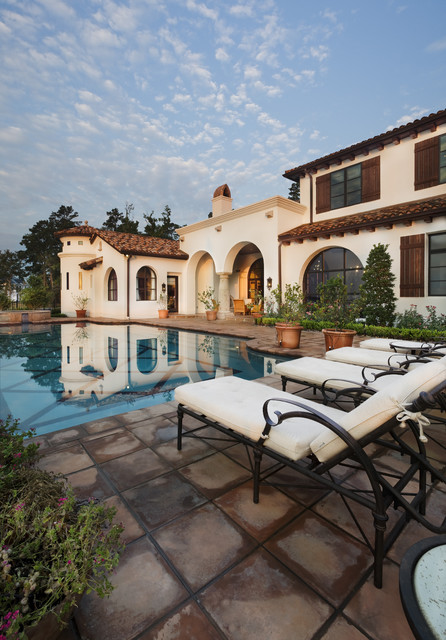 Pool Spanish Mediterranean Architecture Spanish Style Pool House