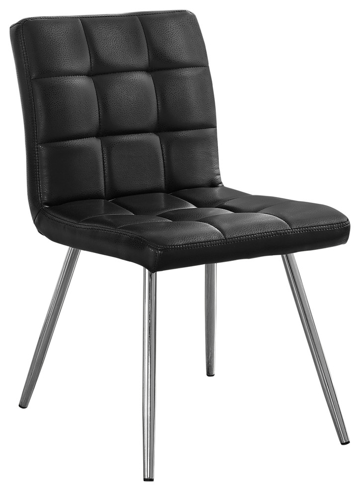 47" X 37" X 63" Black Foam Metal Polyurethane Leather Look Dining ...